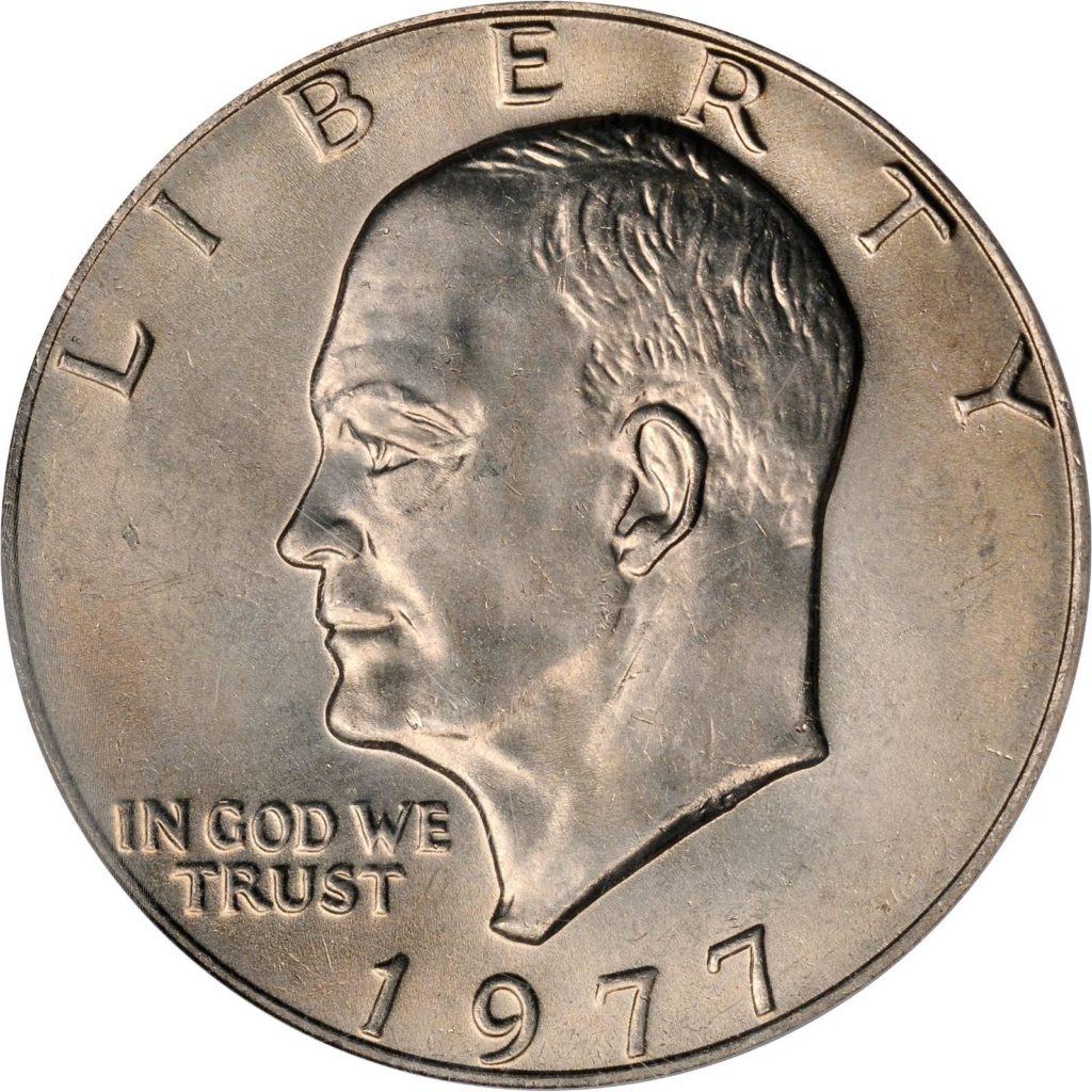 Value of 1977 Eisenhower Dollar | Sell Modern Coins